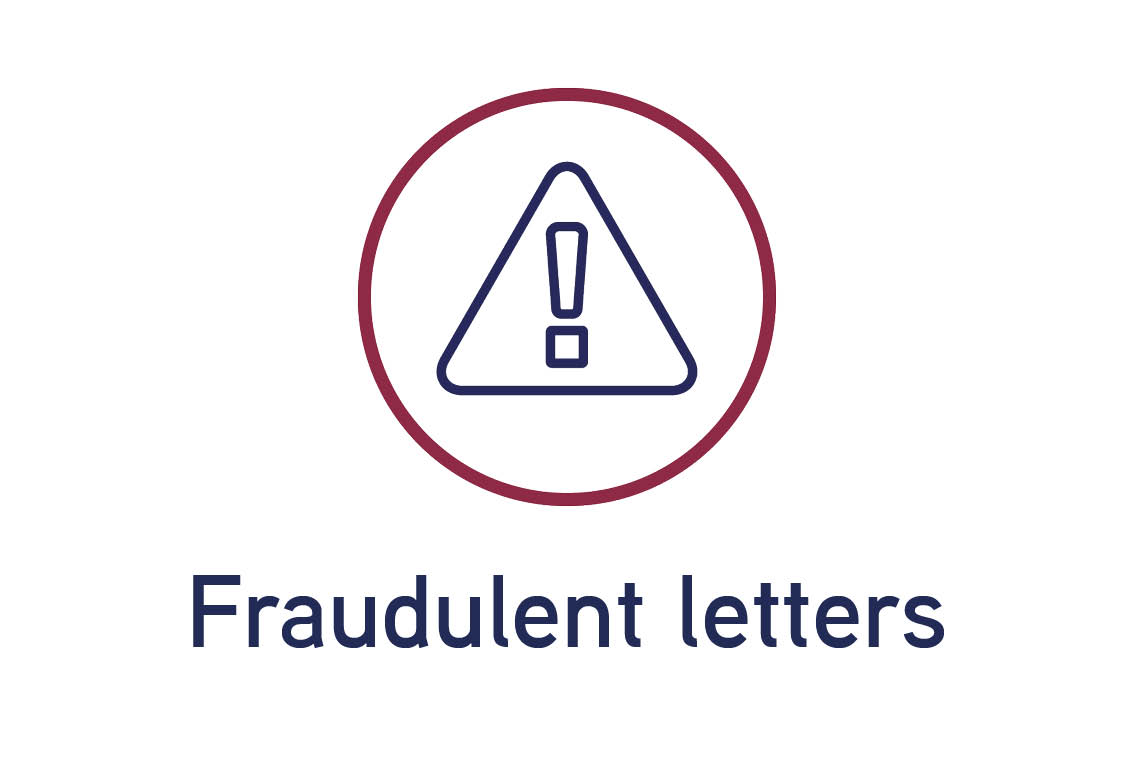 Warning of scam company: Fraudulent letters with Bank Frick logo in ...